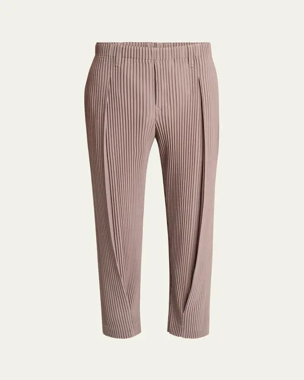 Issey Miyake Homme Plissé Tailored Pleated Trousers - Gray