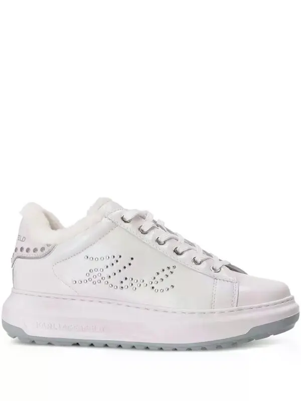 Karl Lagerfeld Studded Leather Platform Sneakers