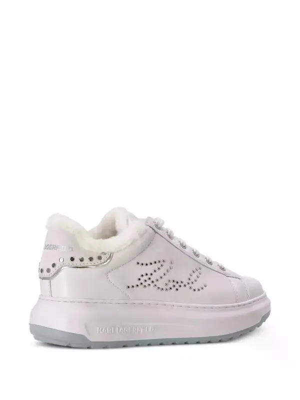 Karl Lagerfeld Studded Leather Platform Sneakers