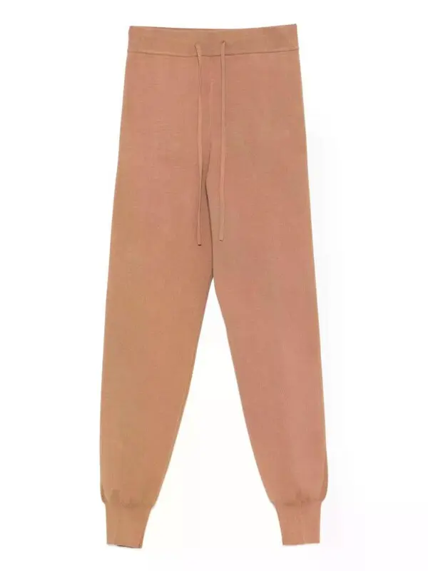 TWINSET Knitted Drawstring Trousers With Cuffed Hems