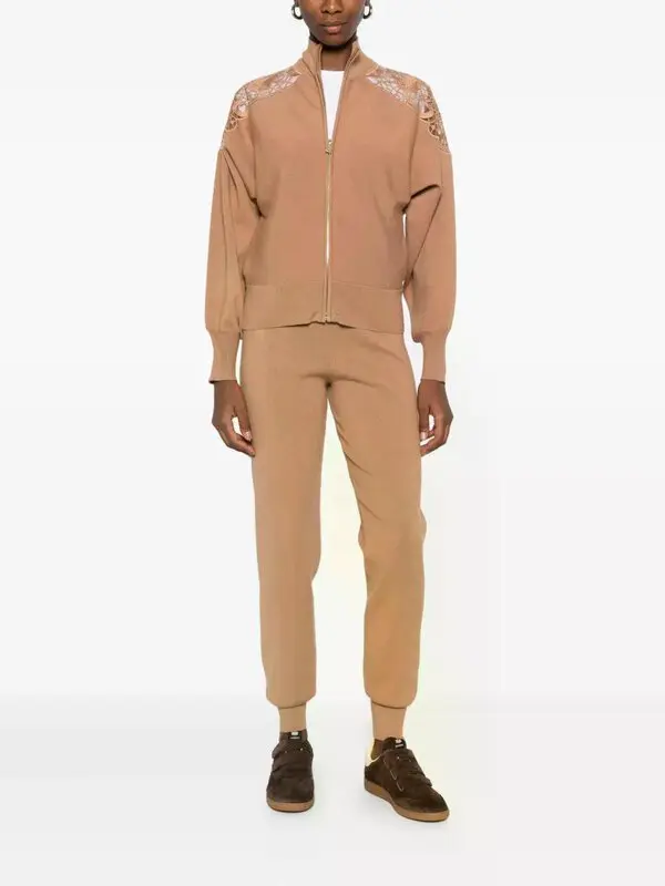 TWINSET Knitted Drawstring Trousers With Cuffed Hems