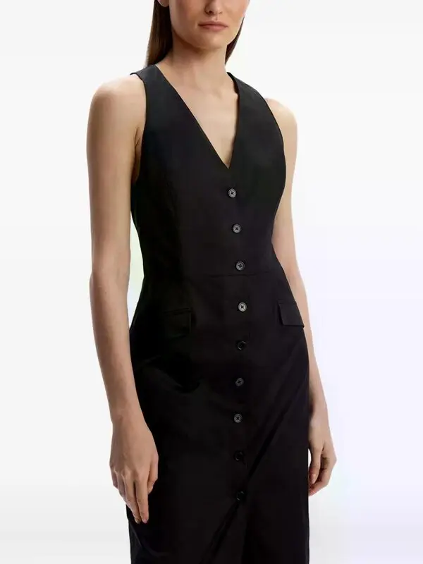 12 STOREEZ Button-fastening Dress - Black