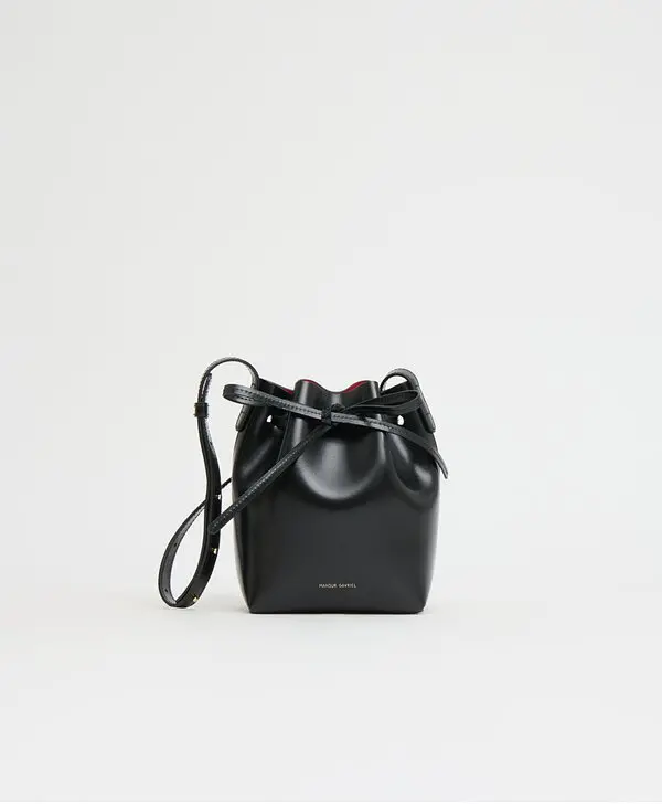 MANSUR GAVRIEL Mini Mini Bucket Bag - Spazzolato/black/flamma