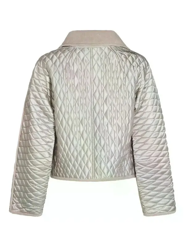 Burberry Quilted Corduroy-trimmed Jacket - Neutrals