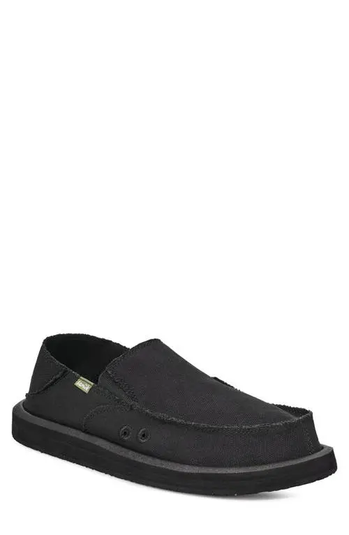 Sanuk Donny Canvas Slip-on - Black