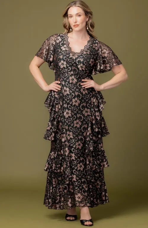 KIYONNA Mon Ange Tiered Lace Gown