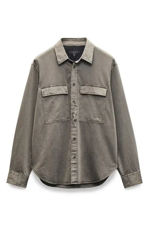 Rag & Bone Finch Cotton & Lyocell Button-up Overshirt
