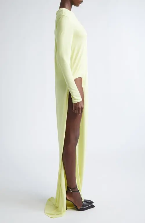 TOM FORD Cutout Draped Long Sleeve Jersey Gown - By040 Cream
