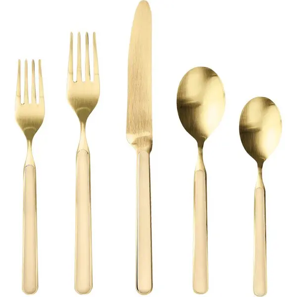 MEPRA Fantasia Flatware Set20 Pieces - Eggshell Yellow