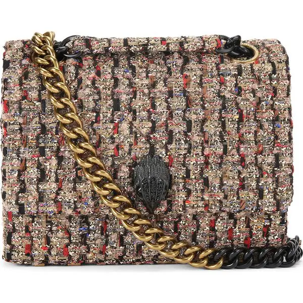 Kurt Geiger Large Kensington Metallic Tweed Shoulder Bag