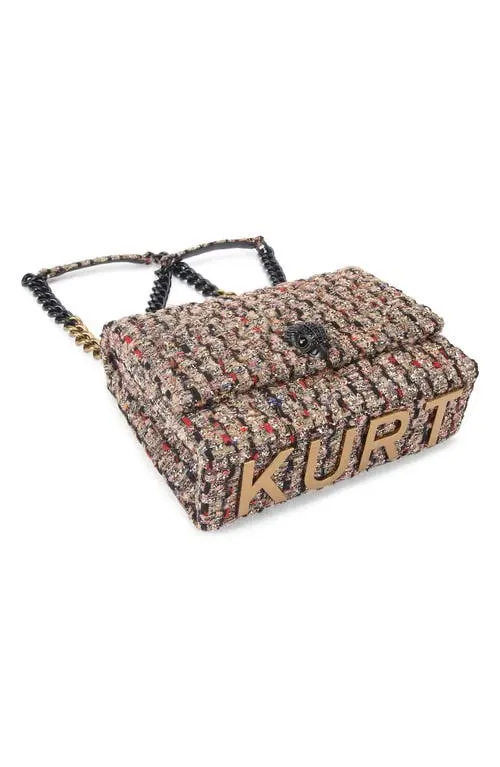 Kurt Geiger Large Kensington Metallic Tweed Shoulder Bag