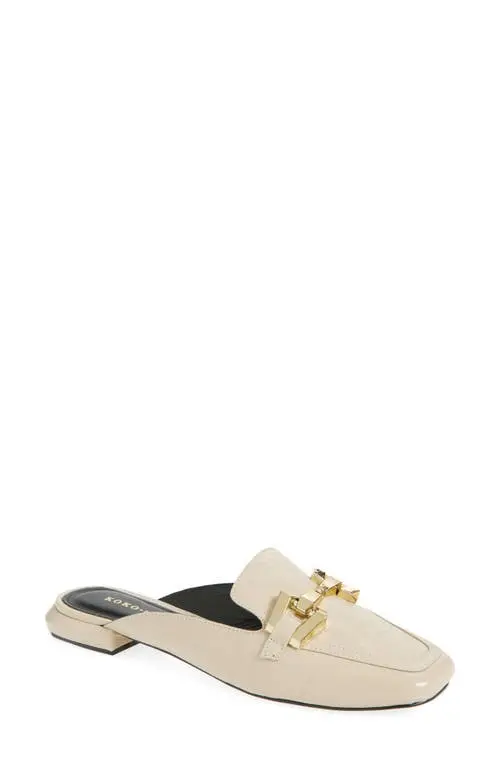 KOKO + PALENKI Sagee Patent Leather Mules - Beige Patent