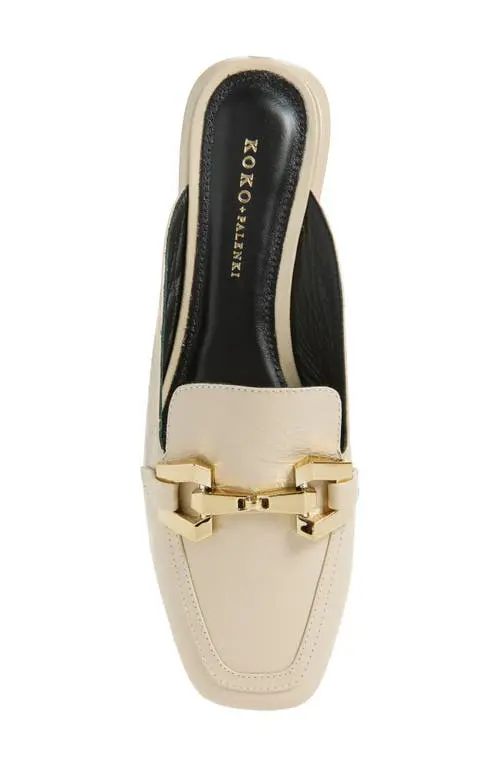 KOKO + PALENKI Sagee Patent Leather Mules - Beige Patent