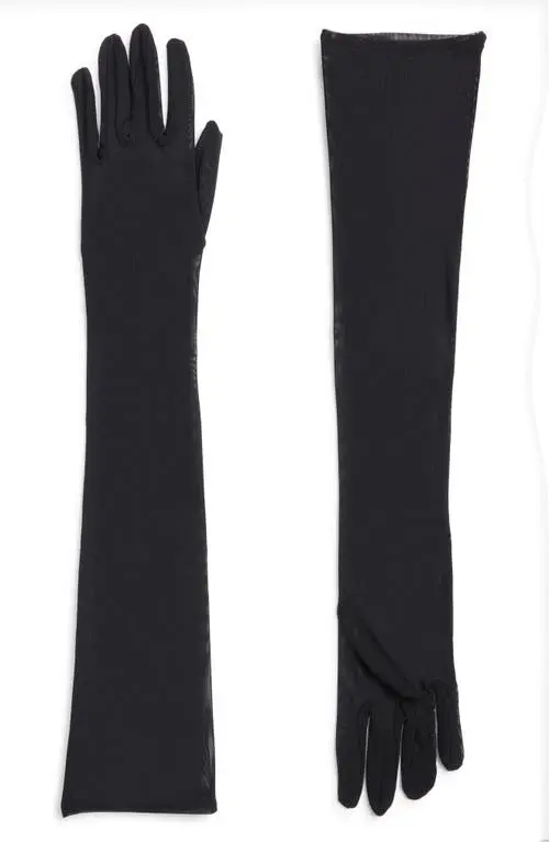 HIGH HEEL JUNGLE Lily Long Mesh Gloves - Black