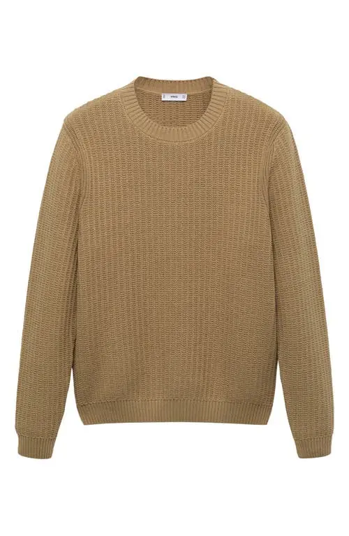 Mango Crewneck Cotton Sweater