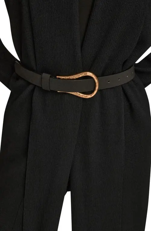 Donna Karan New York Belted Longline Cardigan - Black