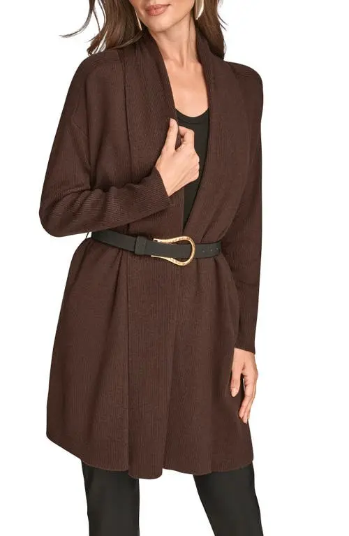 Donna Karan New York Belted Longline Cardigan