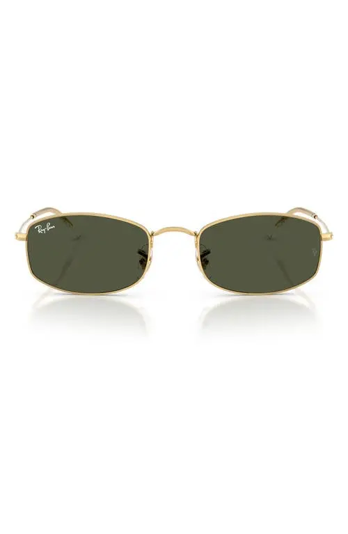 Ray-ban 52mm Irregular Oval Sunglasses - Arista/green
