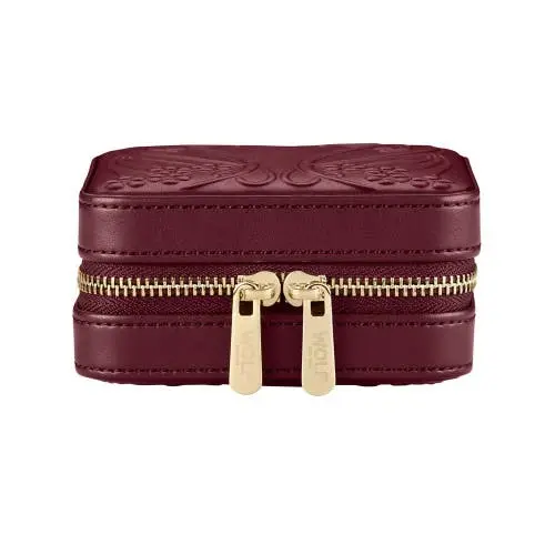 Wolf X Liberty Small Travel Zip Case - Burgundy