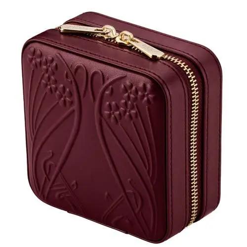Wolf X Liberty Small Travel Zip Case - Burgundy