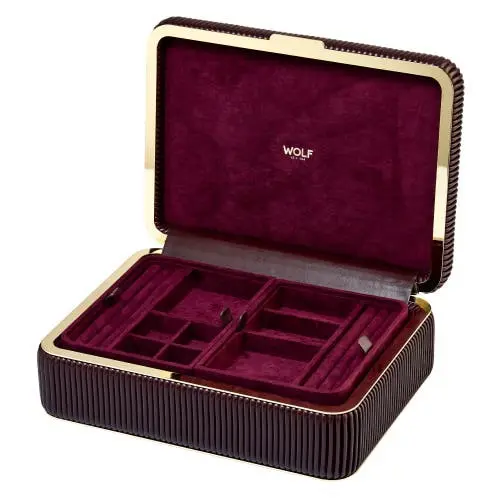 Wolf Bella Jewellery Box - Bordeaux