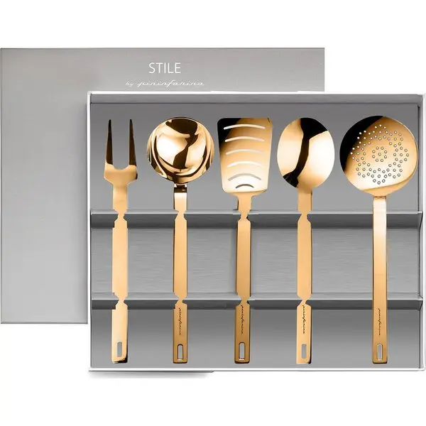 MEPRA Stile Kitchen Tools With Box5 Pieces - Gold