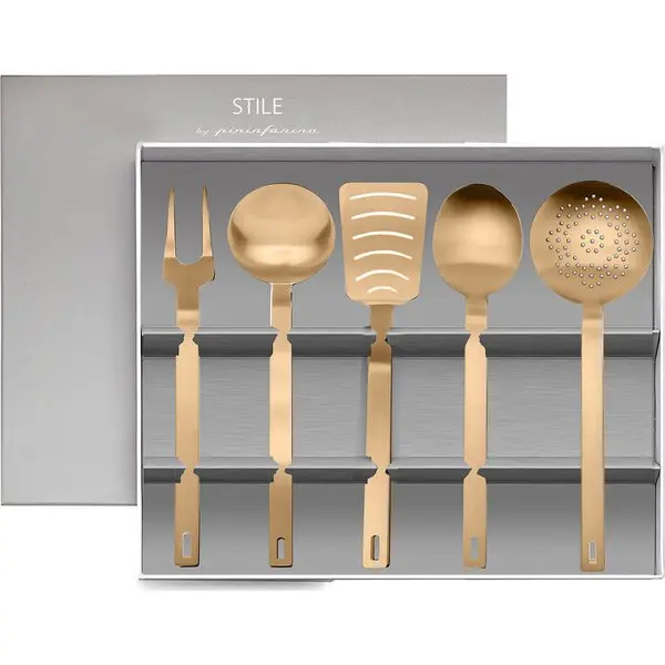 MEPRA Stile Kitchen Tools With Box5 Pieces - Ice Gold