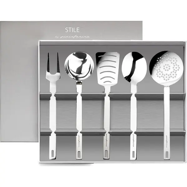 MEPRA Stile Kitchen Tools With Box5 Pieces - Silver