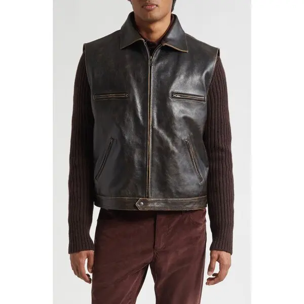 Dolce & Gabbana Leather Moto Vest