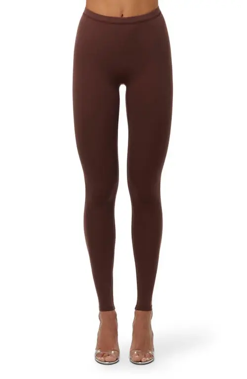 Naked Wardrobe High Waist Leggings - Chocolate