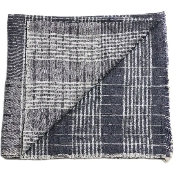 STUDIO VARIOUSLY Soft Handwoven Merino Throw - Navy