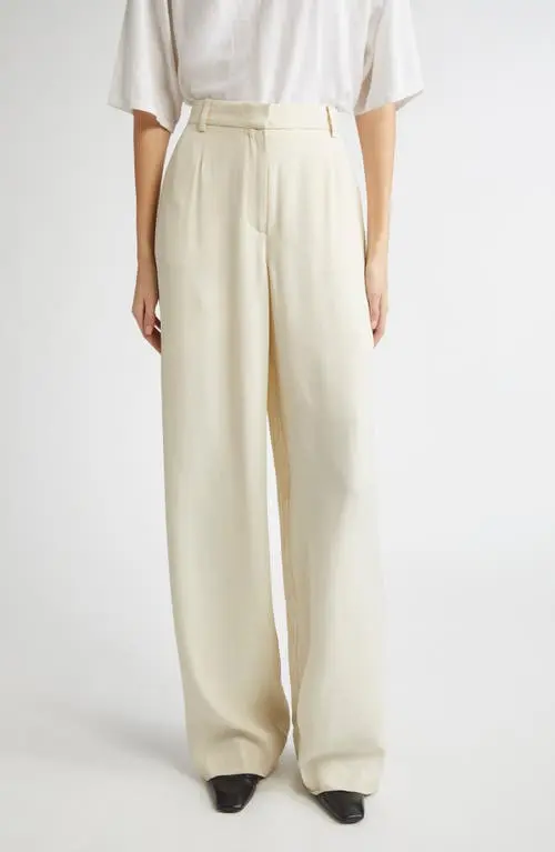 TOTEME Pleated Fluid Pants - Snow