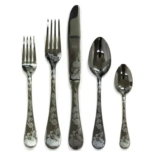 MEPRA Venere Flatware Set5 Pieces - Black Gold