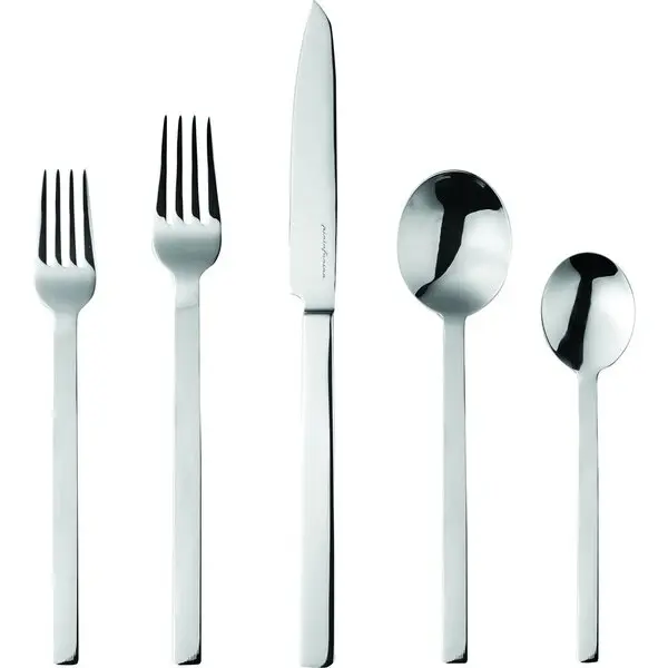 MEPRA Stile Pininfarina Flatware Set With Steak Knife20 Pieces - Silver