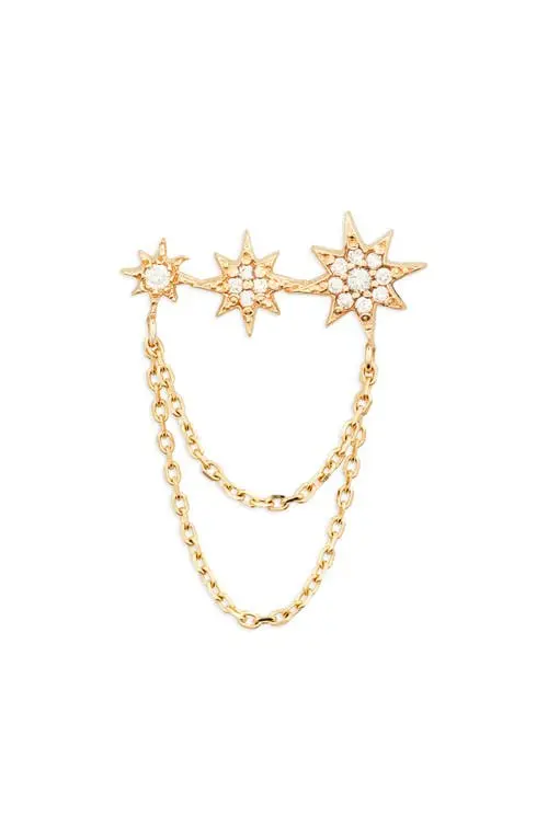 Anzie Morgan North Star Drop Earrings - Gold Left