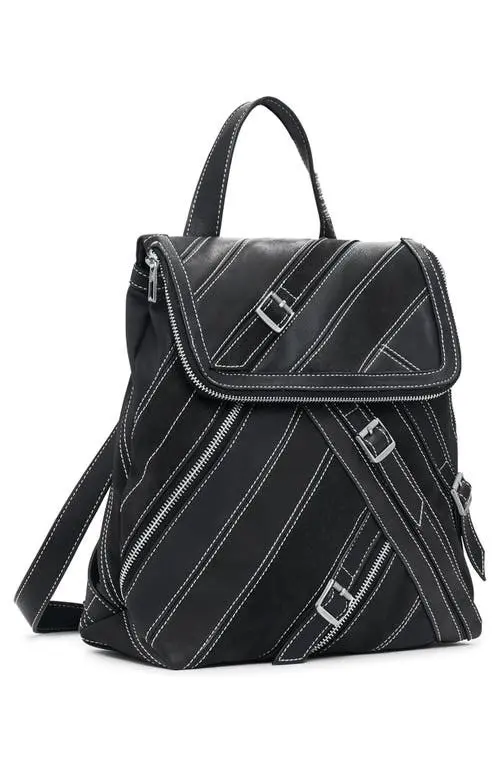 Desigual Belted Zip Faux Leather Backpack