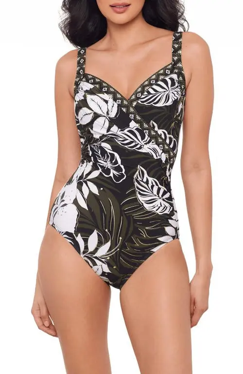 MIRACLESUIT® Elle Dorado Sanibel Underwire One-piece Swimsuit - Black/multi