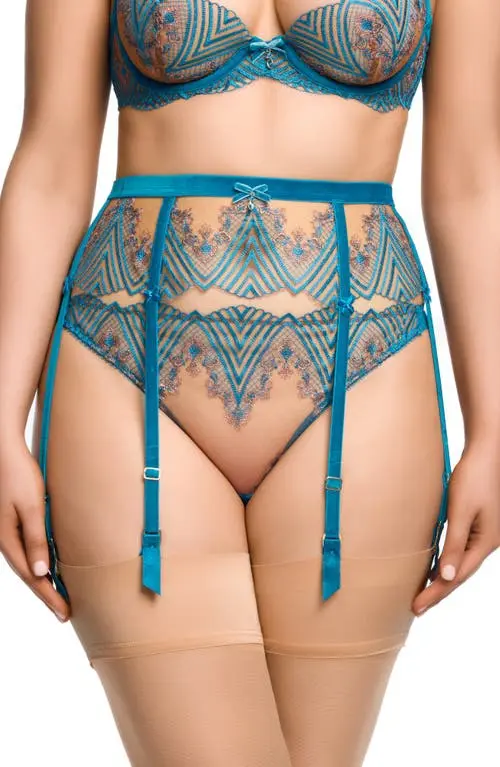 DITA VON TEESE Fortunia Suspender Belt - Mosaic