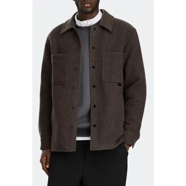 Canada Goose Atikinson Wool-blend Shirt Jacket - Heather Espresso-brun Chin
