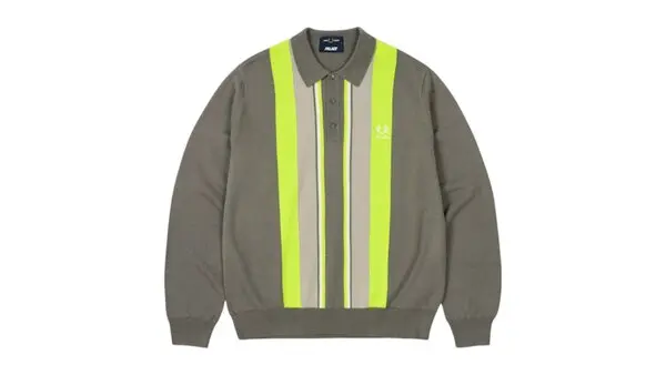 PALACE Fred Perry Knitted Long Sleeve Shirt