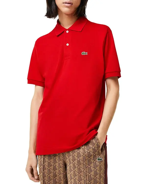 Lacoste Classic Cotton Pique Fashion Polo Shirt - Red