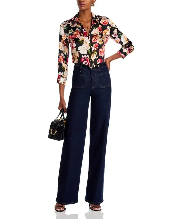 L'Agence Dani Floral Silk Blouse