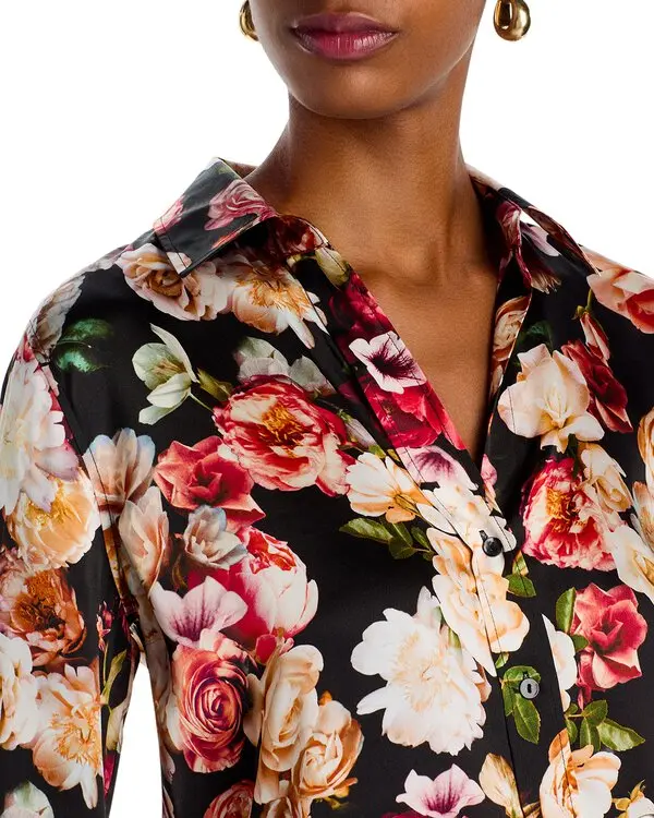 L'Agence Dani Floral Silk Blouse