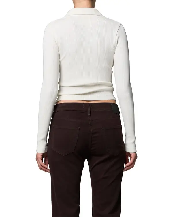 Citizens Of Humanity 60's Long Sleeve Polo Top - Pashmina