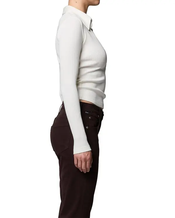 Citizens Of Humanity 60's Long Sleeve Polo Top - Pashmina