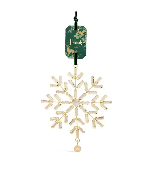 Harrods Embellished Snowflake Tree Decoration - Metallic