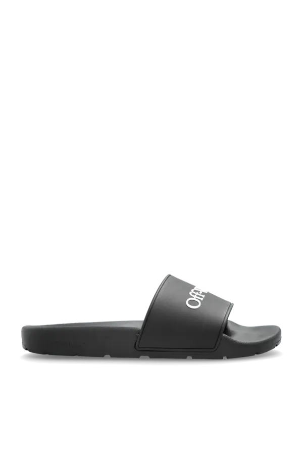Off-White Logo Slides - Black