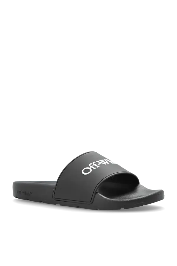 Off-White Logo Slides - Black