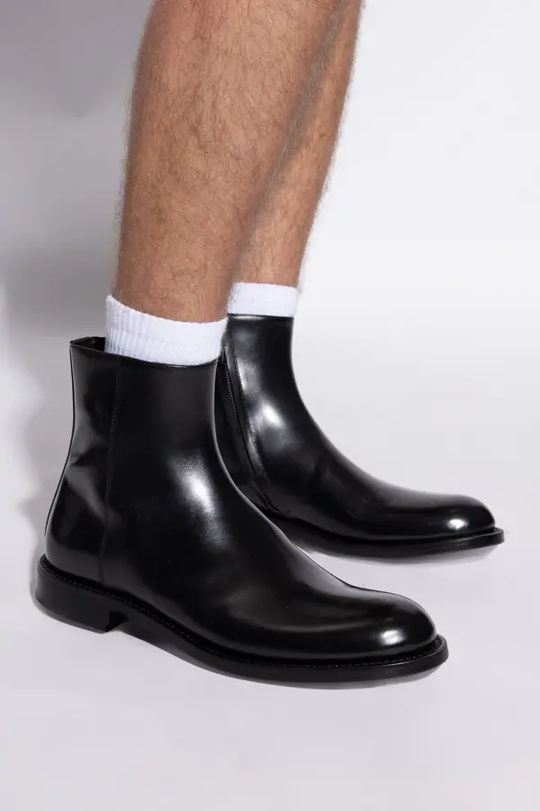 Dolce & Gabbana Leather Ankle Boots