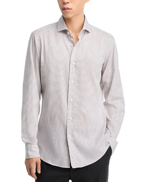 BOSS Hank Slim Fit Button-front Shirt - Medium Beige